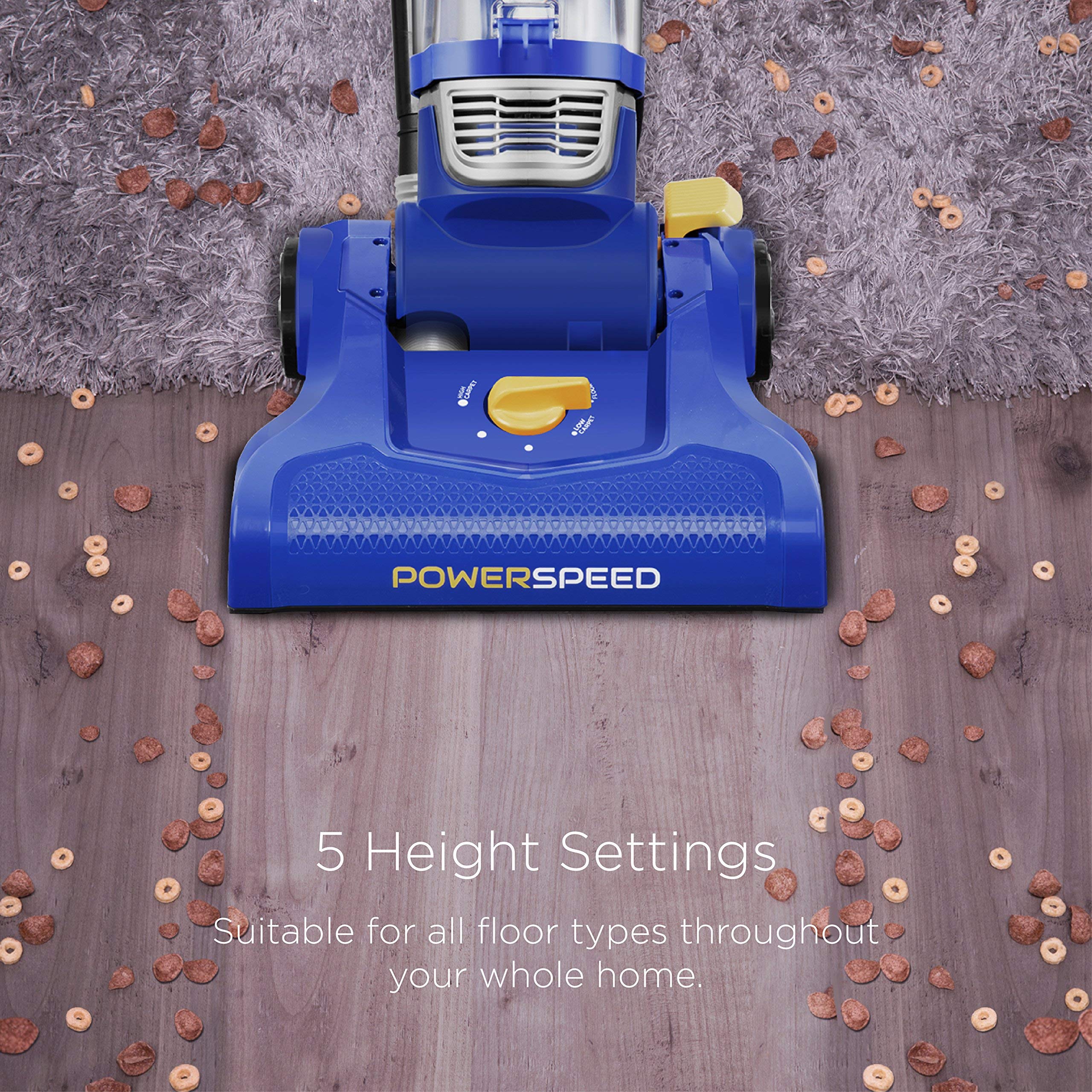 Eureka NEU182A PowerSpeed Lightweight Bagless Upright Vacuum Cleaner, Blue (Renewed)