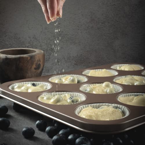HAPPIELS Passionate Baker Premium Nonstick Bakeware 6-Piece Set, Including Round Cake Pans, 9x13 inch Cake Pan, Square, Loaf, Muffin Pan