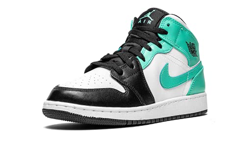 Nike Youth Air Jordan 1 Mid GS Igloo Tropical Twist, White/Tropical Twist/Black, 7Y