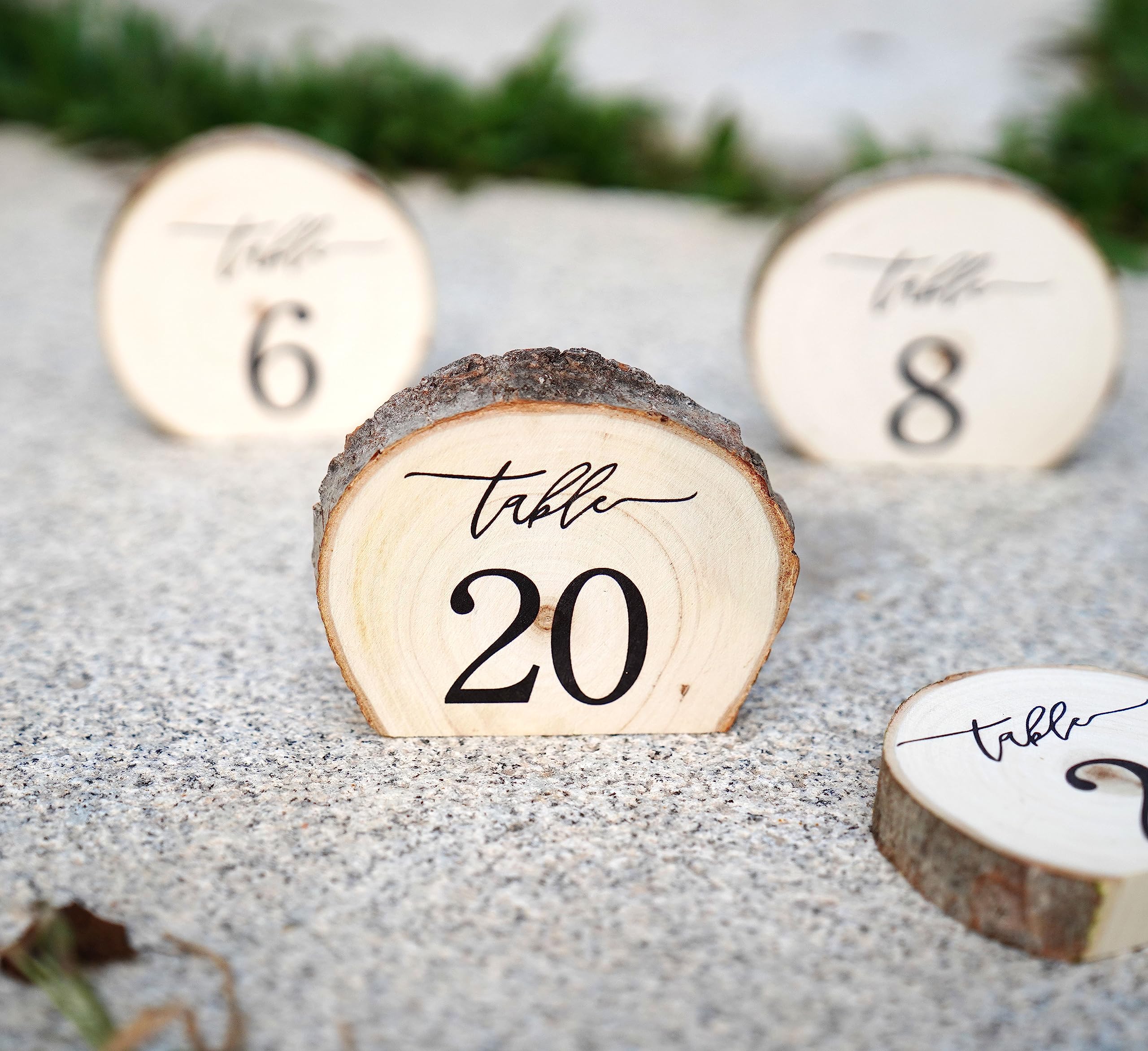 Rainbow Pana Wooden Table Numbers, 1-20 Wedding Table Numbers, Table Numbers 1-20 Perfect for Centerpiece, Wedding Reception, Decoration, Party, Anniversary