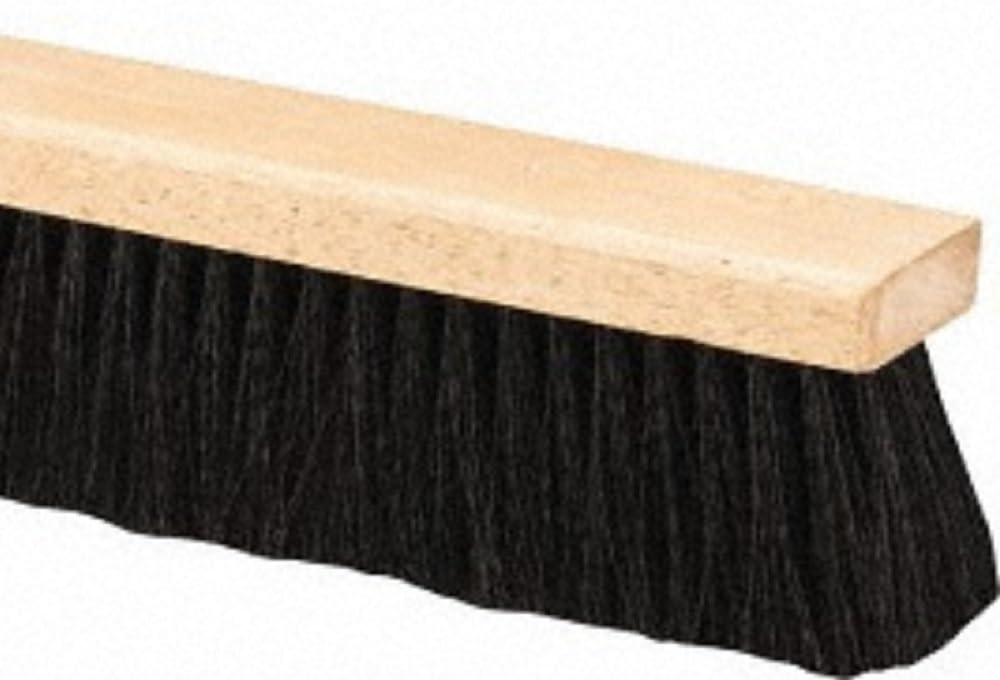 PRO SOURCE 24" Push Broom Head: Poly Bristles, Threaded Wood Block