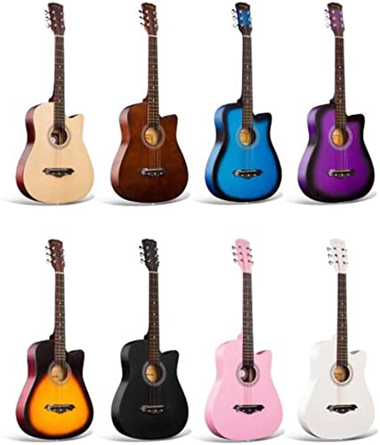 Guitar Kit, String Instrument Electronic Guitar Acoustic Guitar Classical Guitar Beginner Fingerstyle 38 Inch Ballad Musical Instrument Youth Practice Can Carry Backpack ( Color : Orange , Size : Long