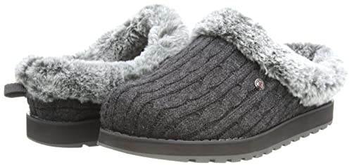 Skechers BOBS Women's Keepsakes - Ice Angel Slipper, Charcoal, 10 W US