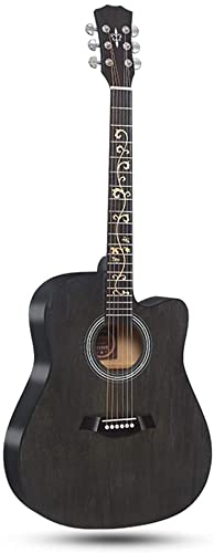 Guitar Kit, String Instrument Electronic Guitar Acoustic Guitar Beginner Classical Guitar Handmade Student Practice Adult Ballad Musical Instrument Spruce Wood Can Carry ( Color : Black , Size : Long-