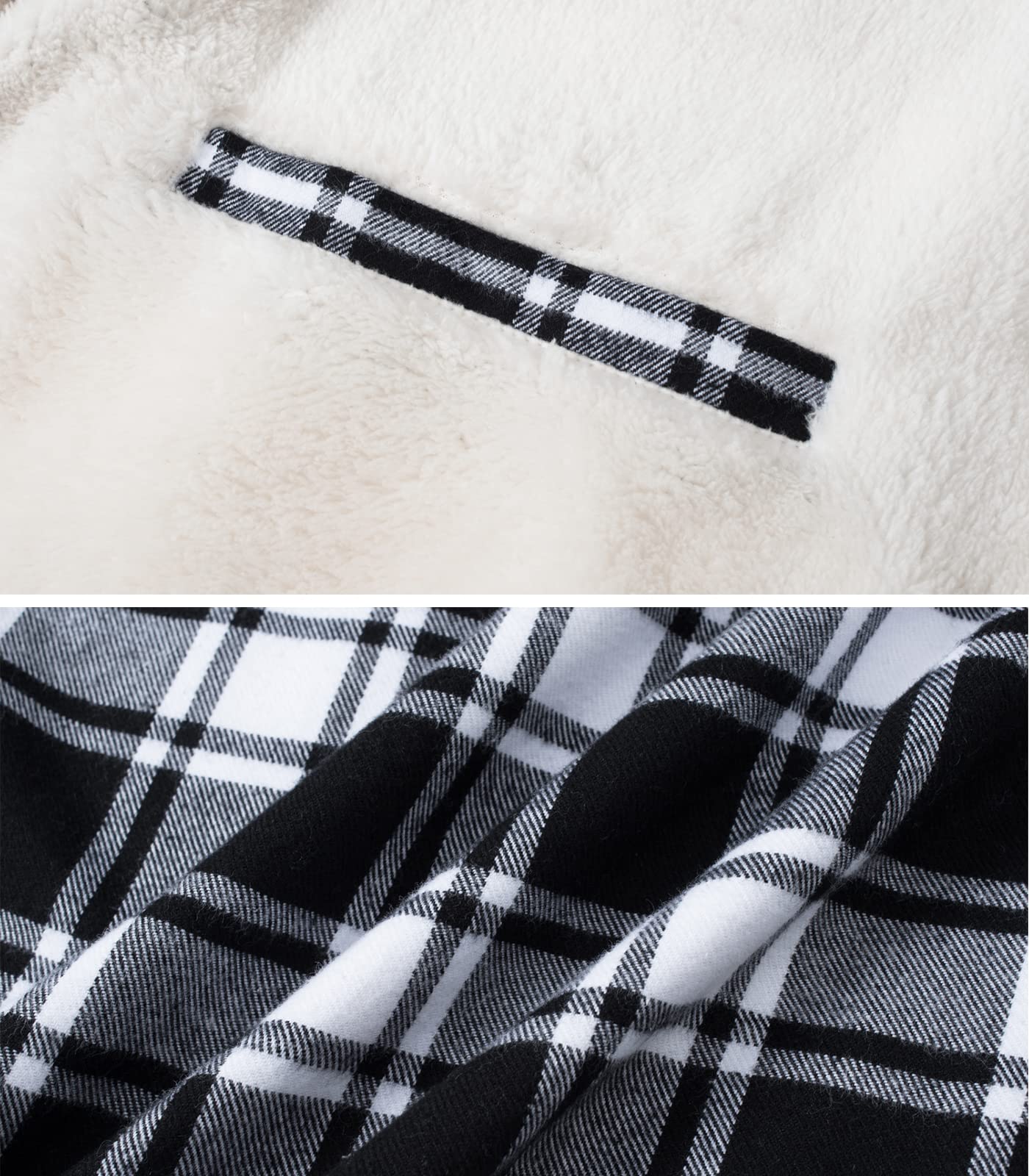 EKLENTSON Flannel Jackets for Men Outdoor Windproof Hiking Skiing Athletic Coat, Black, XX-Large