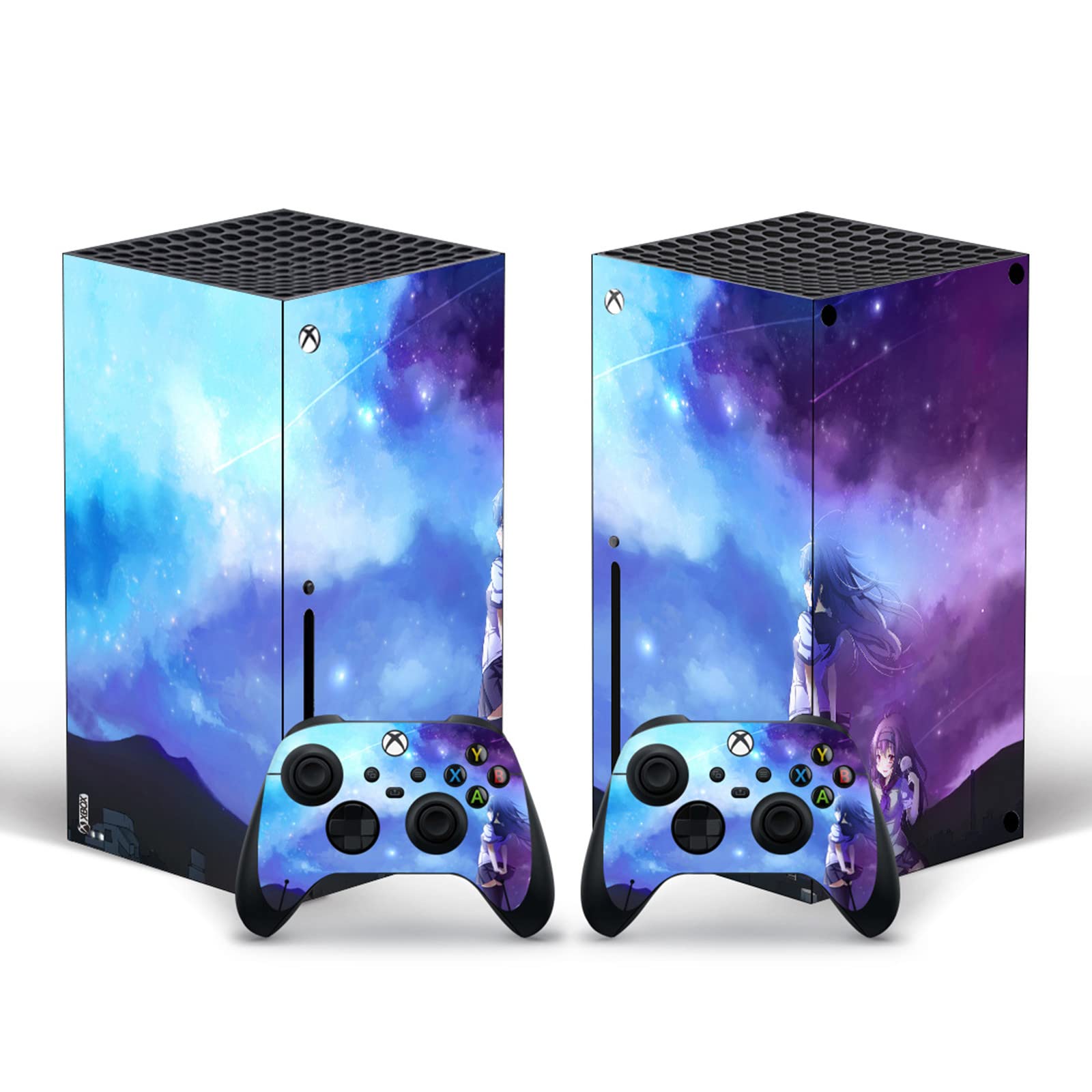Guugoon Galaxy Space Skins Compatible with Xbox Series X Console Controller, Vinyl Decal Stickers for Xbox Series X,1