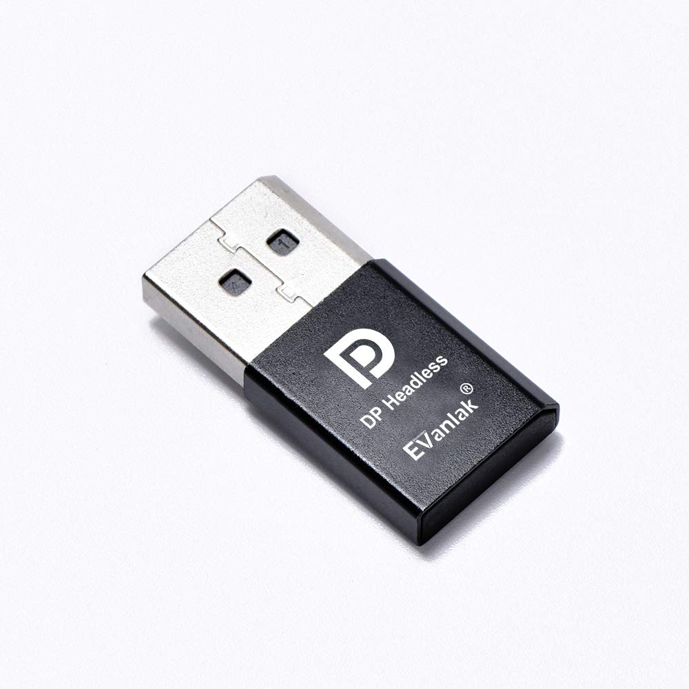 EVanlak DispalyPort Headless Ghost Display Emulator for PC 4K DP Dummy Plug (fit Headless 1080@60Hz-3840x2160@17hz)-3Pack