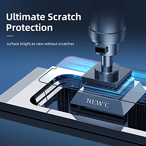 NEW'C [3 Pack] Designed for OPPO A77 5G, OPPO A57 4G, A57s Screen Protector Tempered Glass, Case Friendly Ultra Resistant