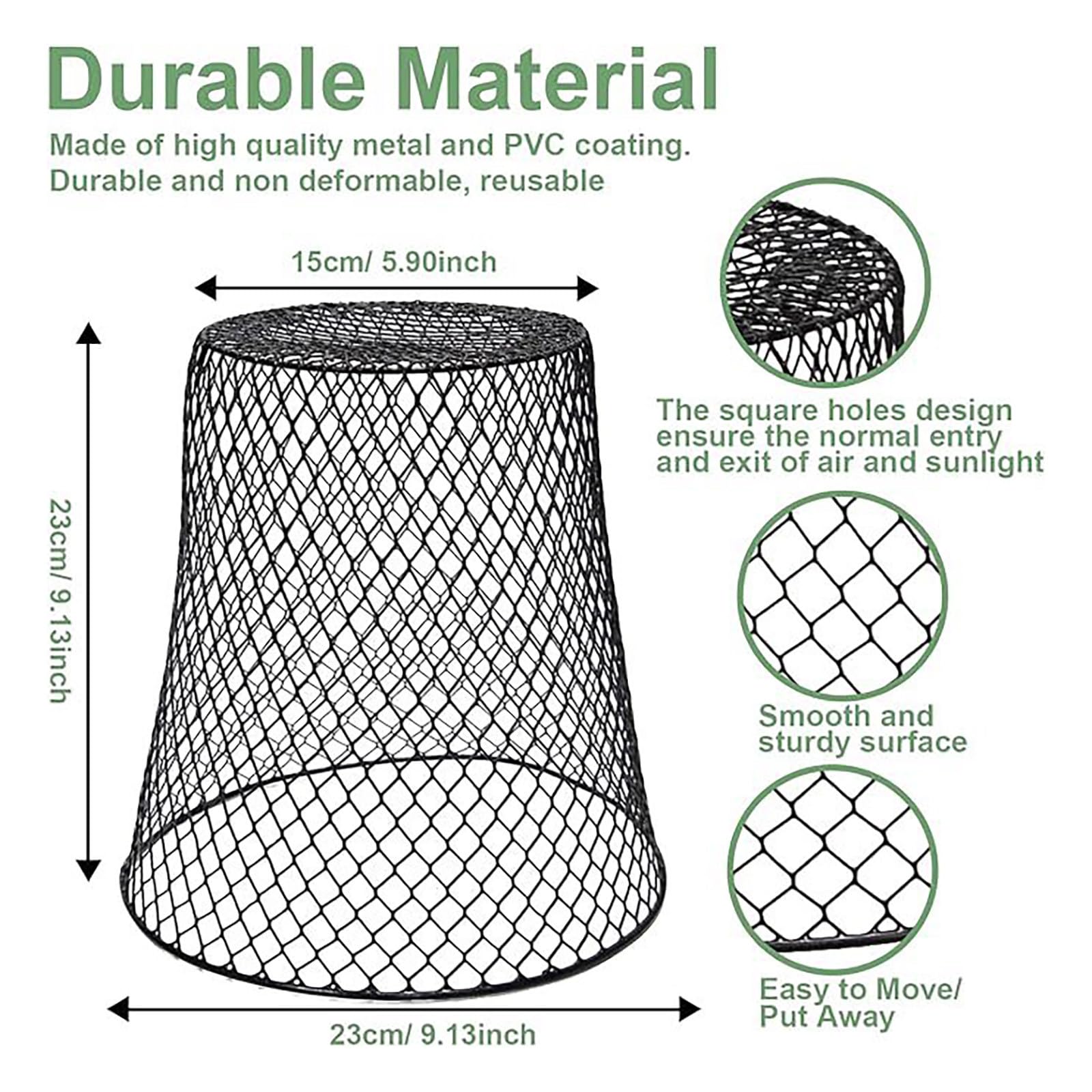 luezkyoig Wire Mesh Round Waste Basket 9 * 6 inch Small Sturdy Lightweight Under Desk Open Top Wire Mesh Trash Cans Custom Storage for Home Office School Kitchen Bedroom Den Dorm Room (Black)