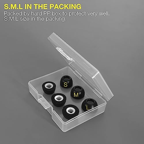 Memory Foam Eartips Replacement for JBL Live Pro TWS 2 & JBL Vibe Buds & JBL Tune Buds Earphone Earpad by TENNMAK