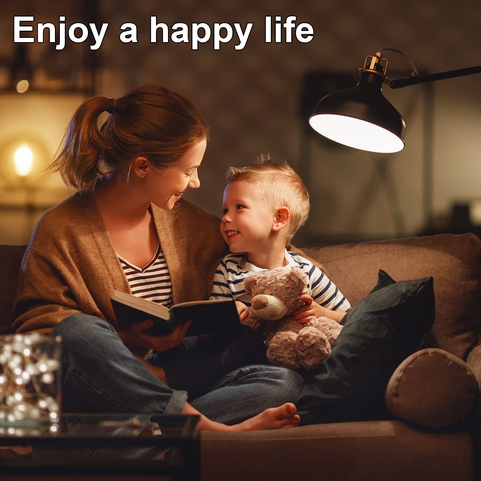 E12 LED Filament Candelabra Light Bulbs 60W Equivalent, Ceiling Fan Light Bulbs Warm White 2700K, B11 E12 Small Base Clear LED Candle Bulbs, Flicker Free, Not Dimmable, 400LM, 6 Pack