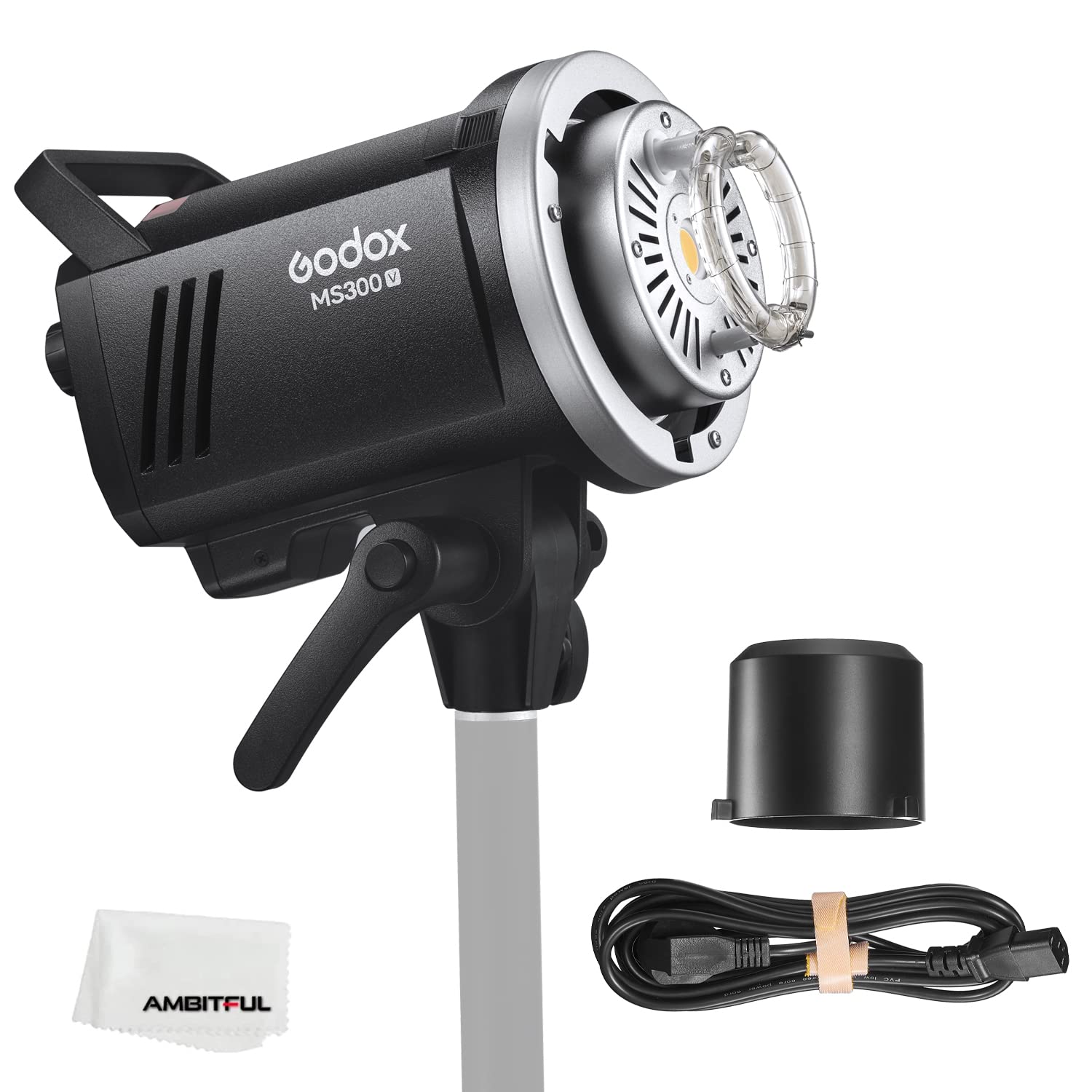 Godox MS300V 300W 2.4G Built-in Wireless Receiver Lightweight, Compact and Durable Studio Flash Bowens Mount and LED Modeling Lamp 110V