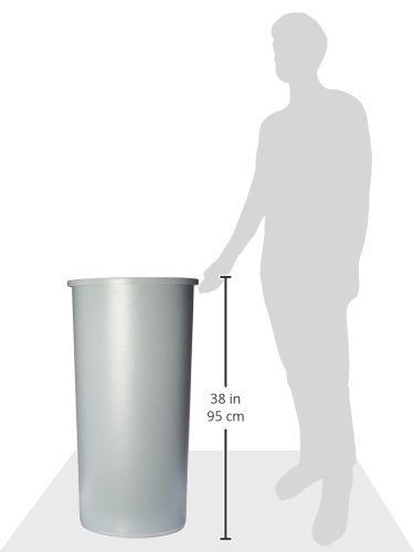 RUBBERMAID COMMERCIAL PRODUCTS Untouchable Round Trash Can, Gray, 22 Gallons-RCP354600GY