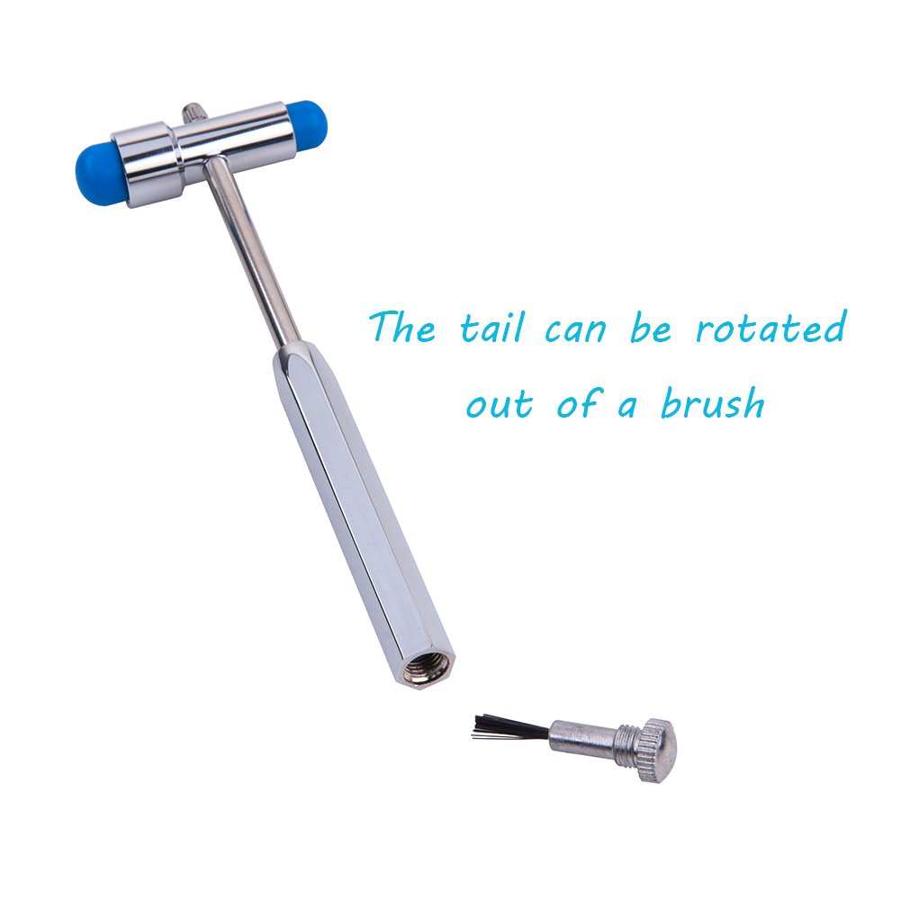 Reflex Hammer, with Needle and Brush - Tromner Neurological Reflex Hammer for Neurologic Reflex Diagnosis and Testing - Light Weight Neurology Therapy Instrument by QIYUN - Blue