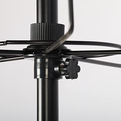 uyoyous 6-Tier Hats Display Rack Rotating Retail Hat Rack Stand 30 Hooks Adjustable Hat Headwear Rack with Wheels Metal Free Standing Hat Hanger Floor Standing Tower for Wig Cap Baseball Hats