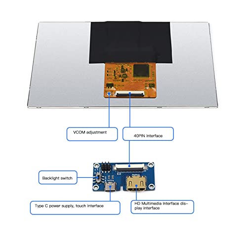 KUIDAMOS Capacitive Touch Screen, Touch Screen Monitor High Color Gamut 1024x600 for Consumer Electronics for Electronic Sentry