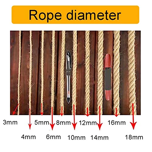 OUYOXI Rope Net for Birds, Child Protection Safety Net Treehouse Climbing Netting Heavy Duty Cargo Net Hemp Rope Net Grid 12cm Playground Swing Balcony Playset Railing (Colour:Yellow,Size