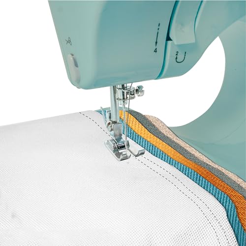 Portable Sewing Machine for Beginners with Sewing Table Mini Small Sewing Machine for Adult and Kids Ages 8-12 Easy Sewing with Foot Pedel 12 Built-in Stitches with Bobbins with 40 Pcs Sewing Kit