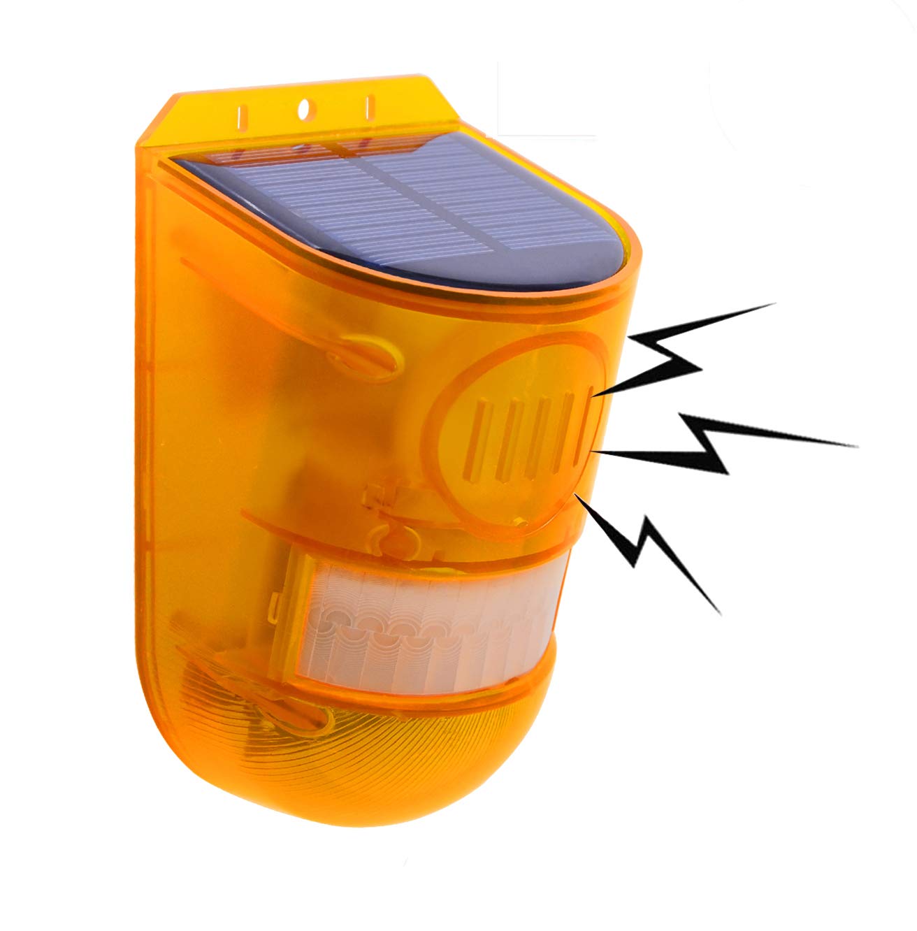 GAOMET Solar Strobe Light Solar Alarm Light with Motion Detector Solar Alarm Light 129db Sound Security Siren IP65 Waterproof, Protected Your Home, Farm, Barn, Barn,Villa,Yard (Red)