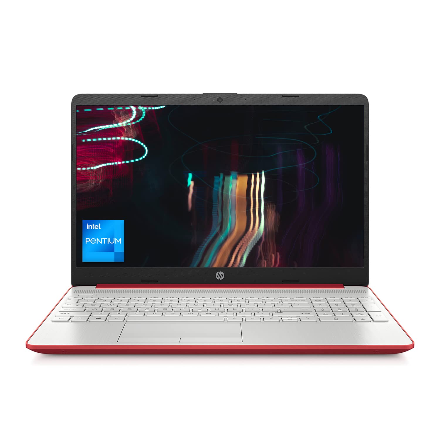 HP 15.6" HD Laptop, Intel Dual-core Pentium Processor, Intel UHD Graphics, HD Webcam, Wi-Fi, HDMI, USB Type-C, Scarlet Red, Windows 10 (16GB RAM | 1TB SSD)