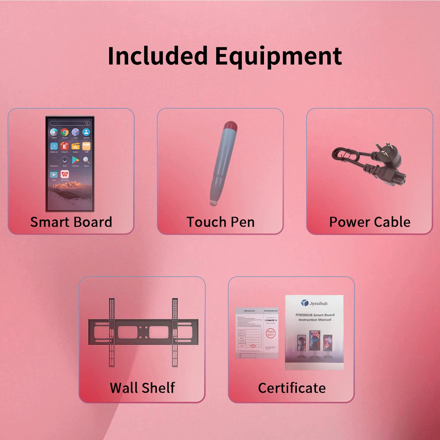 JYXOIHUB,43 Inch Live Streaming Equipment Smart Digital Whiteboard All-in-one USB Screen Mirroring from Android and iOS for YouTube TikTok Facebook Instagram, etc Live Streaming(Board Only)