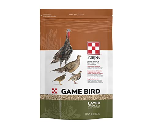 Purina | Game Bird Layer Feed | Crumbles | 10 Pound (10 LB) Bag