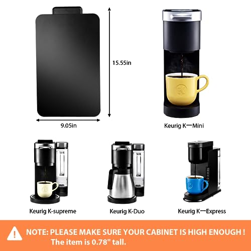 Sliding Tray for Coffee Maker Slider - Coffee Pot Sliders for Counter Heavy Kitchen Appliances, Under Cabinet Rolling Appliance Tray for Countertop Storage Moving with Wheels 9" X 14.5"