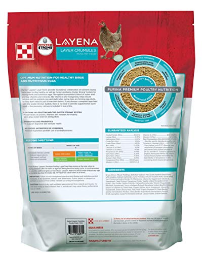 Purina Layena | Nutritionally Complete Layer Hen Feed Crumbles | 10 Pound (10 lb) Bag
