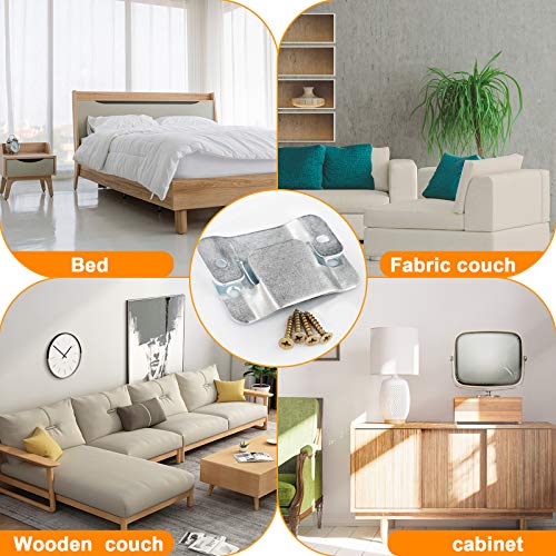 Sectional Sofa Connector Bracket, Sectional Couch Connectors Bands for Sectionals,Furniture Connectors with Screws,4 Pieces