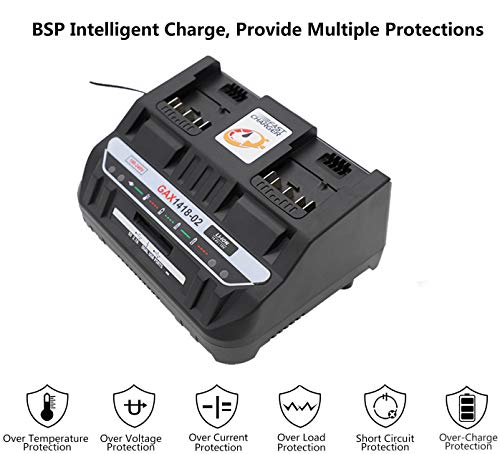 For Bosch Dual Charge Port 14.4V-18V Electrical Drill Li-ion Battery BAT609 BAT609G BAT618 BAT618G BAT614 2607336236