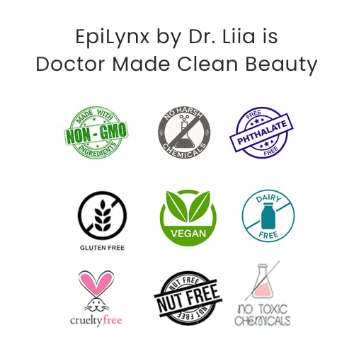 EPILYNX by Dr. Liia Vegan Moisturizing, Long Lasting Lip Gloss - Satin & Glitter - Allergen Free for Sensitive Skin - Shimmer Pink