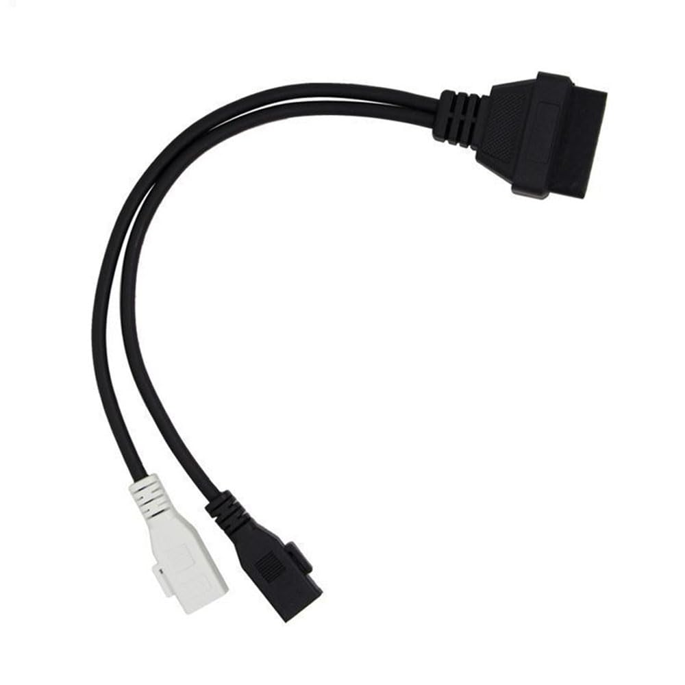 E-Car Connection 2x2 Pin to 16 Pin OBD2 Diagnostic Adapter Cable for Volkswagen VW VAG Seat Skoda