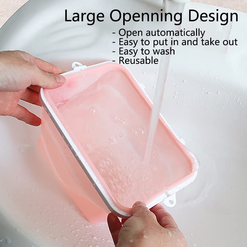 NOLOG YAYIN Reusable Silicone Bags - Leakproof & Airtight {100% Food Grade Silicone} Microwave & Dishwasher Safe Freezer Silicone
