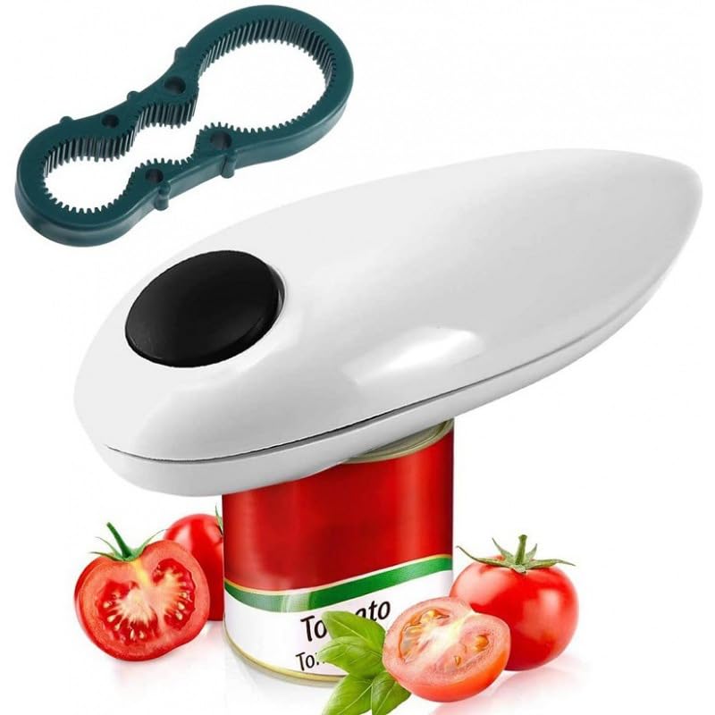 Electric Can Opener,One-Touch Automatic Can Opener Smooth Edge Food-Safe, Kitchen Gadget Gift for Chef, Women, and Senior with Arthritis