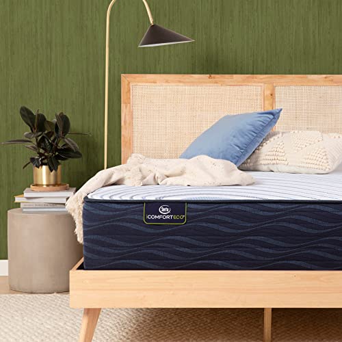 Serta - iComfortECO S30LTX Medium 13" Twin XL Hybrid Smooth Top Mattress, Cooling, Pressure Relief, Utilizing Recycled and Plant-based Material, 100 Night Trial, CertiPUR-US Certified