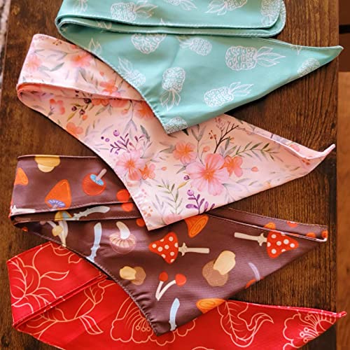 Small Dog Bandanas, DORUI 4 Pack Pet Bandanas, Premium Durable Fabric, Unique Design, Adjustable Scarf for Cat Puppy Small Dogs(Small)