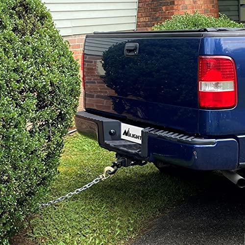 Nilight Shackle Hitch Receiver 2Inch 45000 LBs Breaking Strength 3/4" D Ring Shackle w/Trailer Hitch Pin Heavy Duty Solid Recovery Towing Kit for Trucks Jeeps Off-Road,2 Years Warranty