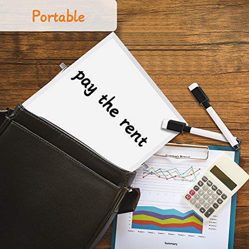 Small Dry Erase Board Whiteboard β Desktop Portable Mini White Board Desk Easel 10"x 10", 360 Degree Reversible to Do List Notepad for Office, Home, School. β¦