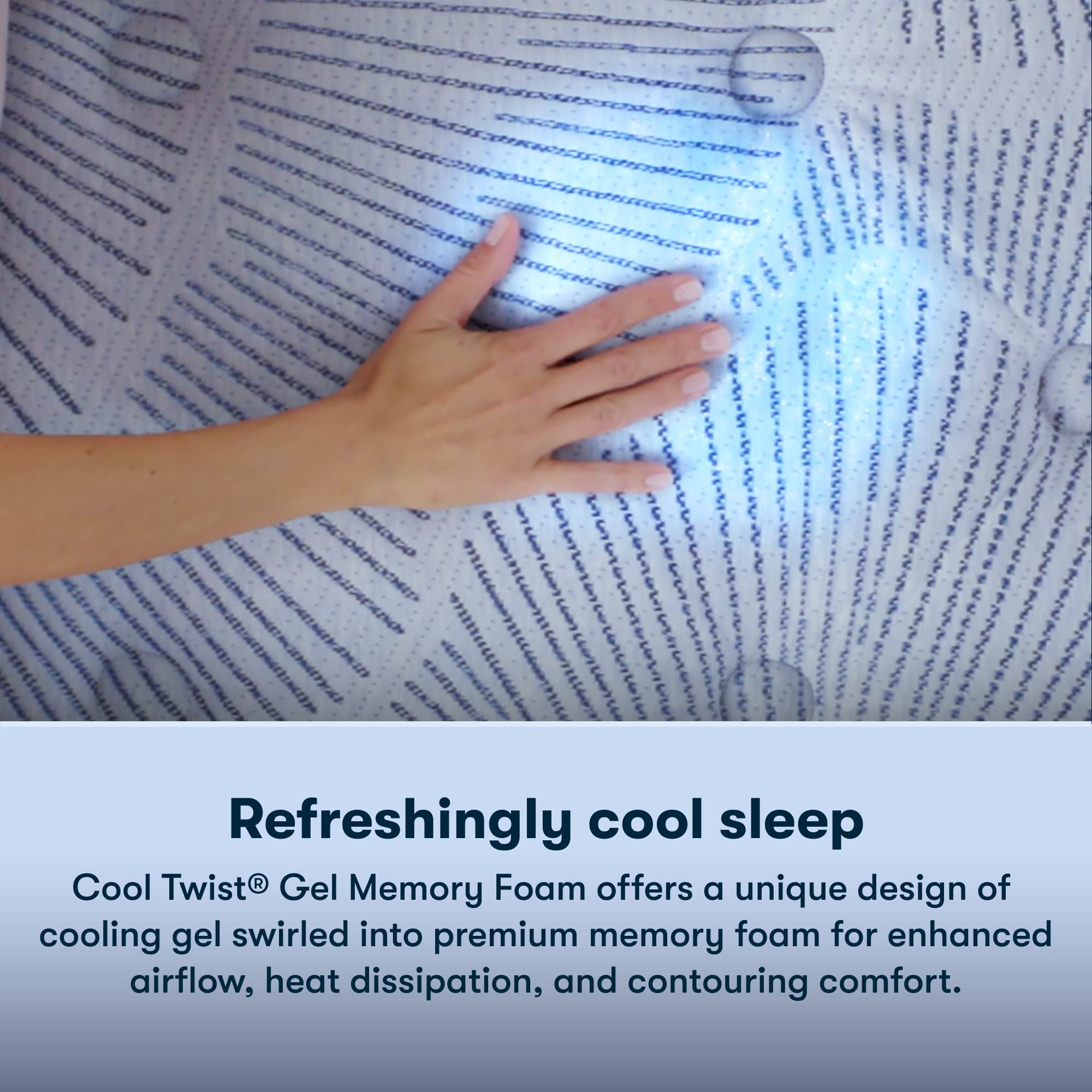 Serta Perfect Sleeper Enhanced 14.5" California King Mattress - Plush Pillow Top, Cooling Gel Memory Foam, Pocket Innersprings for Motion Isolation, Edge Support, CertiPUR-US Certified - Nurture Night