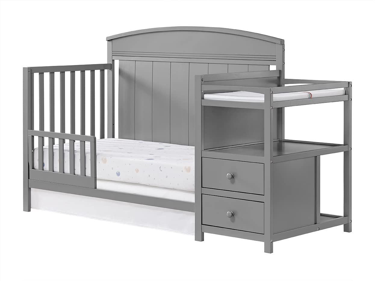 Oxford Baby Pearson Crib to Toddler Bed Guard Rail Conversion Kit, Dove Gray, GreenGuard Gold Certified