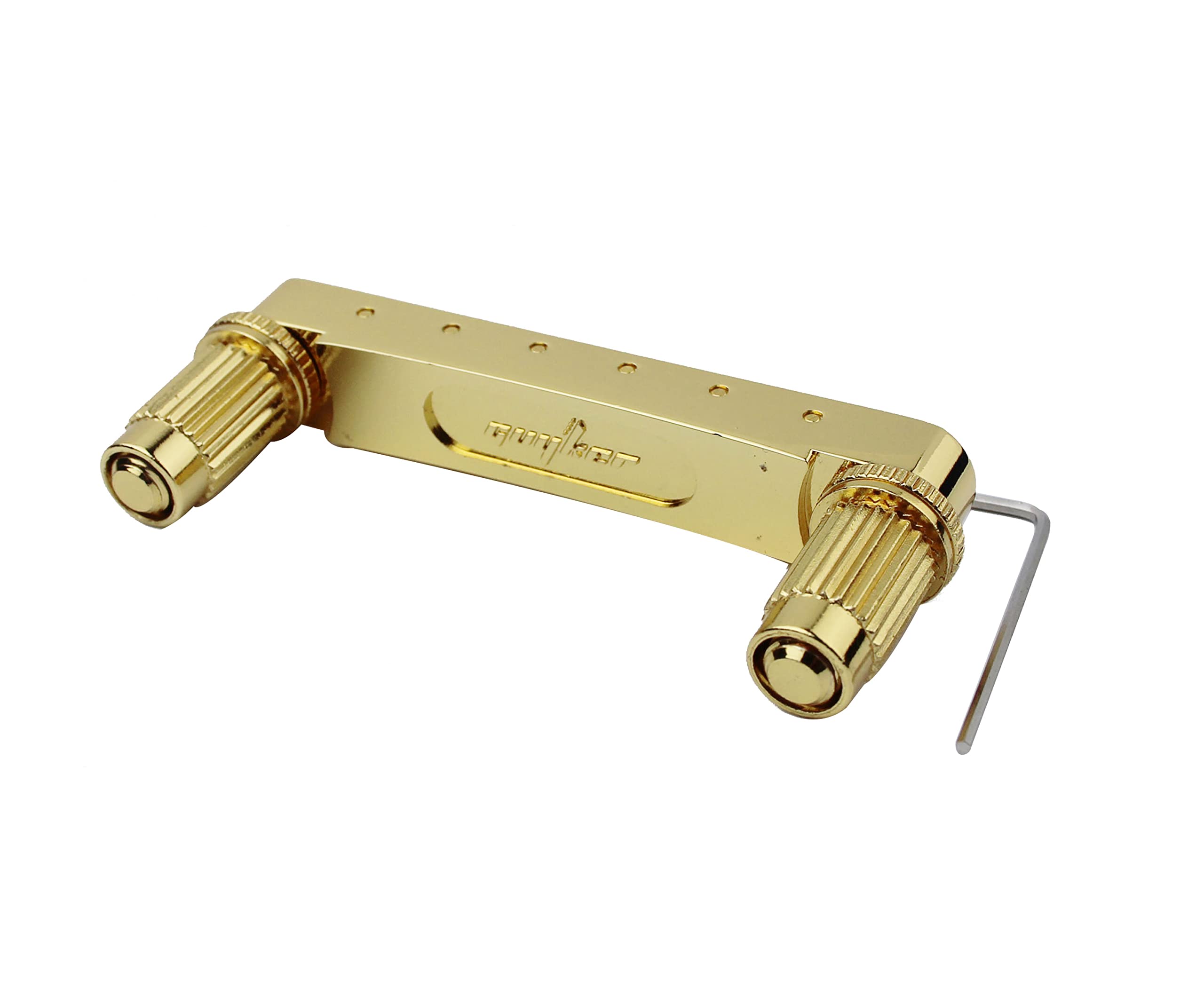 Guyker Guitar Tune-O-Matic Roller Saddle Bridge Replacement Part Compatible with Gibson Les Paul LP SG Style 6 String Electric Guitar - GM005, Golden