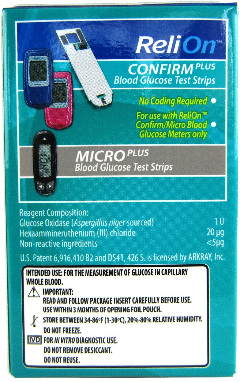 Relion Confirm/Micro Test Strips 20 Ct