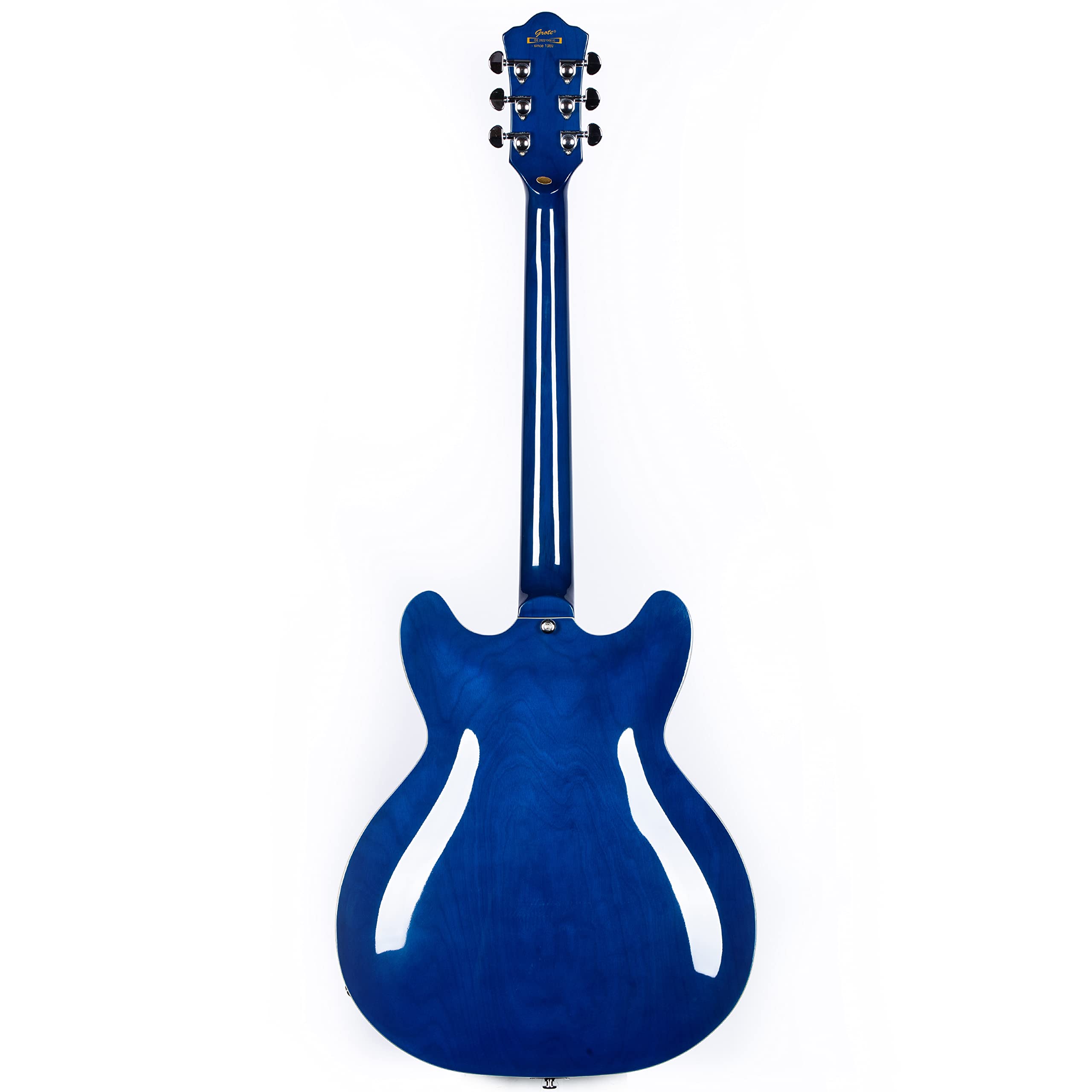 Grote Semi-Hollow Body Electric Guitar Thinline Arched-top Coils Splitting With Gigbag GYS-35 (Brown)