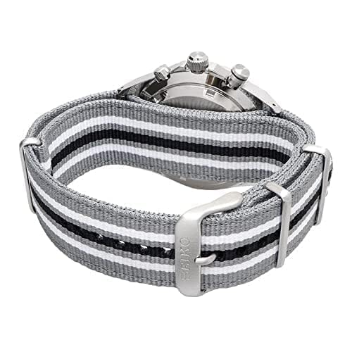 SEIKO Sport Watch SSB401P1, White, Nylon Strap