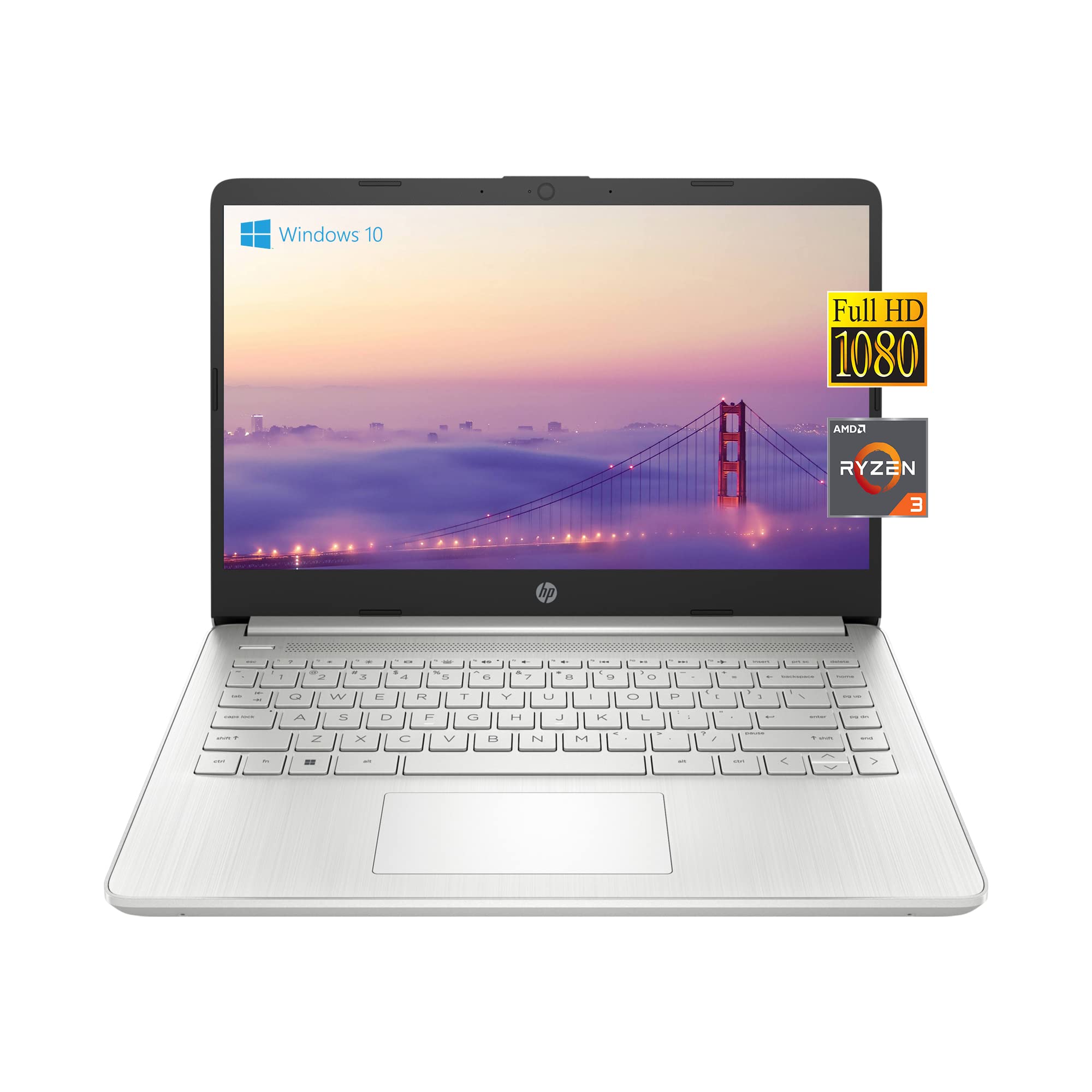 HP 2023 Newest 14" HD Laptop for Students and Business, Intel Quad-Core Processor, 16GB RAM, 192GB Storage(64GB eMMC+256GB Micro SD), Long Battery Life, UHD Graphics, Webcam, Ultra Light, Win 11 S