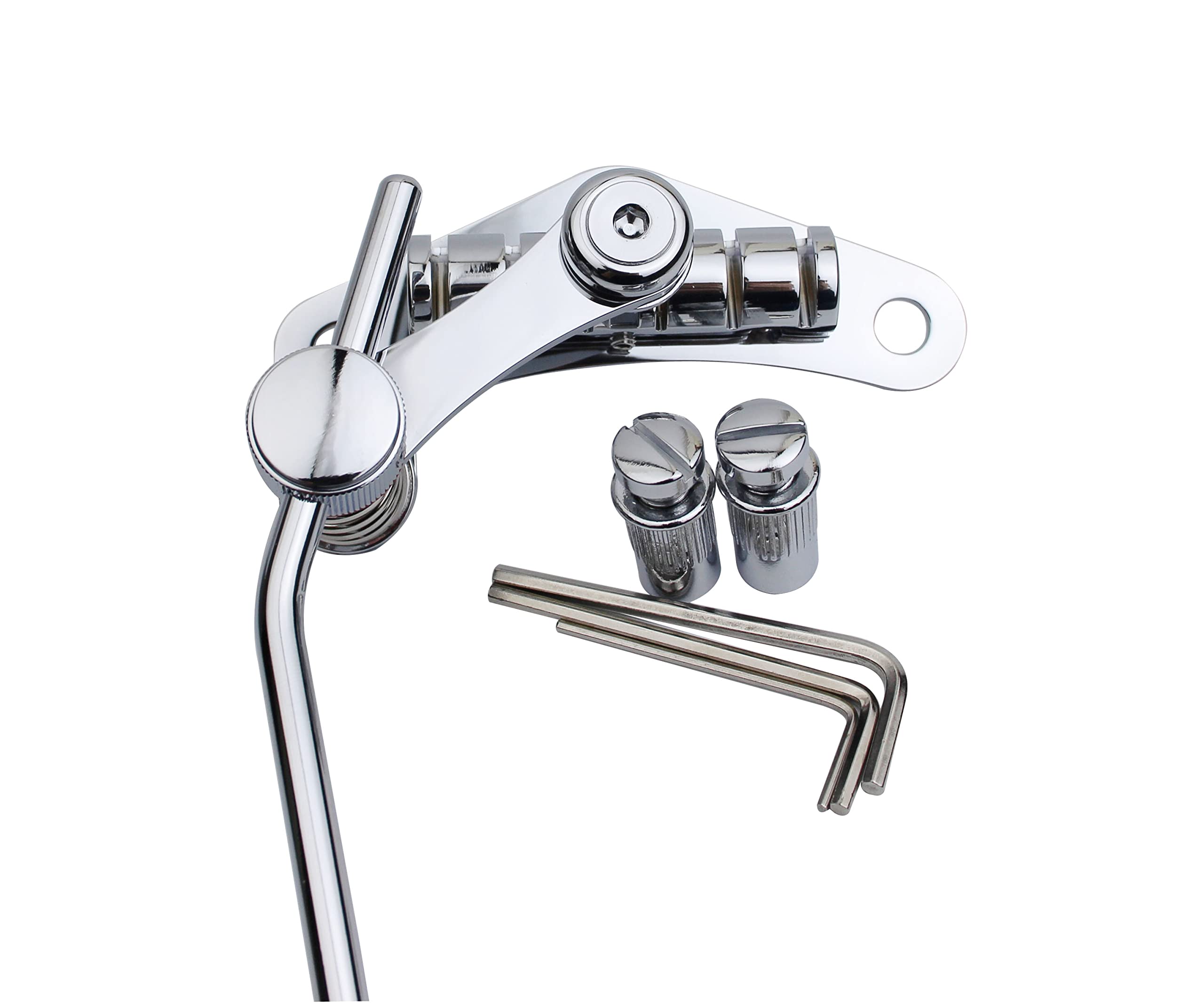 Guyker Tune-O-Matic Style Electric Guitar Bridge Stop Bar Tailpiece Tremolo Compatible with LP SG Guitars Chrome