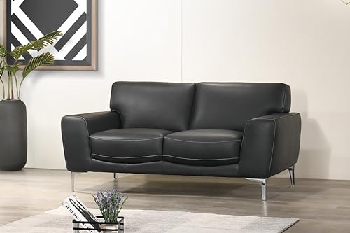 New Classic Furniture Carrara Loveseat, Black