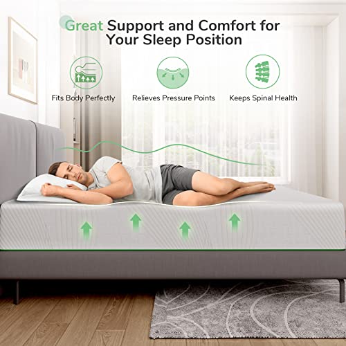 Novilla Full Mattress, 10 Inch Memory Foam Mattress Full, Medium Firm Mattress for Back Pain Relief and Support, Gel Infused