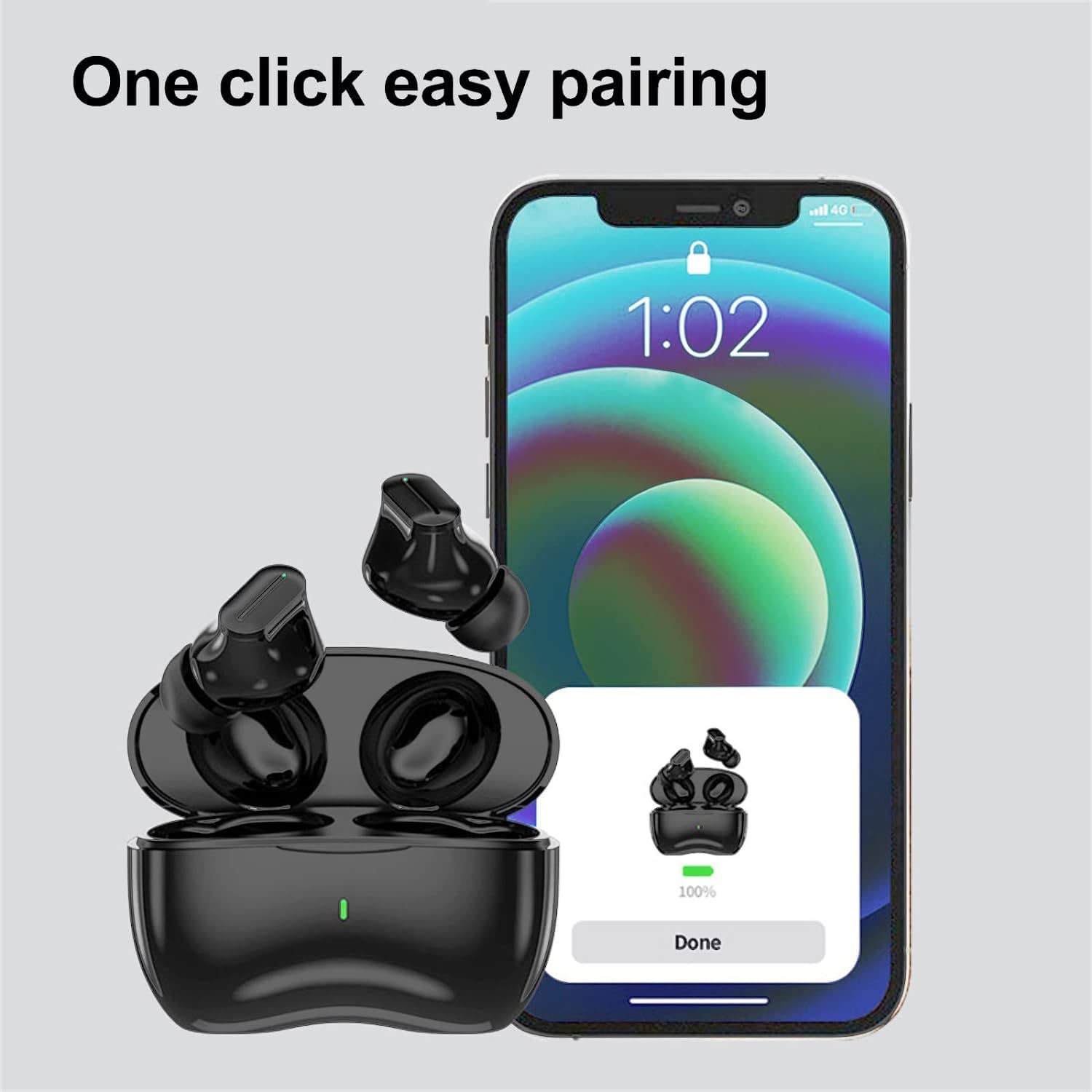 P7 Sports Touch Control Earphone, Bluetooth 5.2 Hi-Fi Sound Earphone Immersive in-Ear Noise Reduction Running Waterproof Premium Earbuds Stereo Sound Headset for iOS Android
