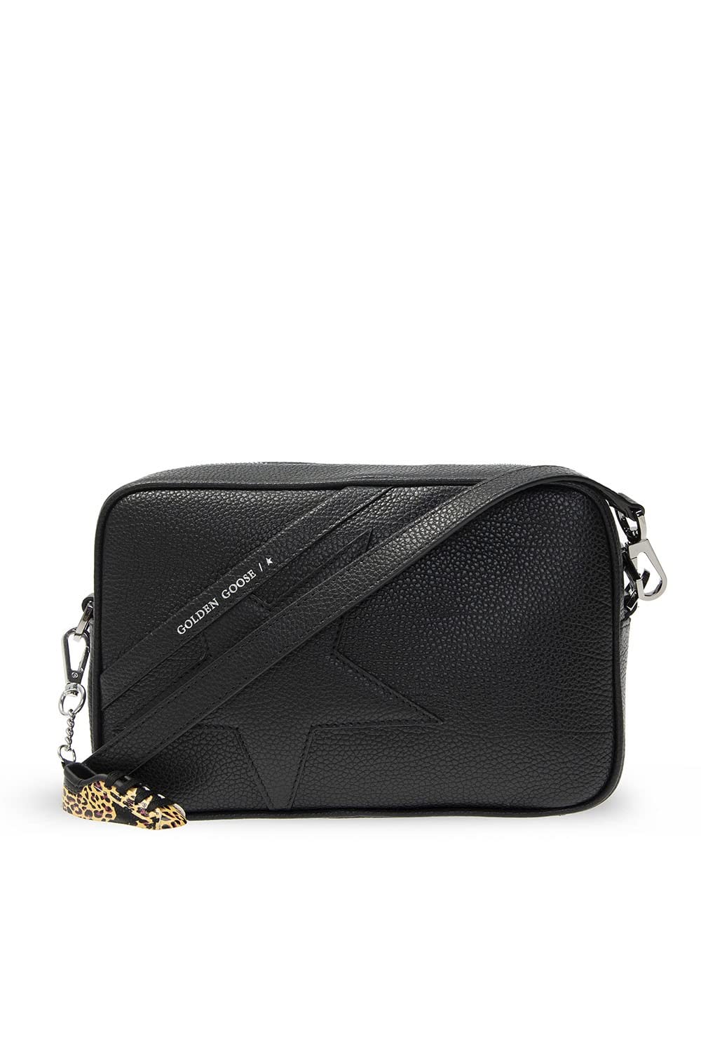 Golden Goose Star Bag Hammered Leather Body Star And Shoulder Strap Womens Pouches